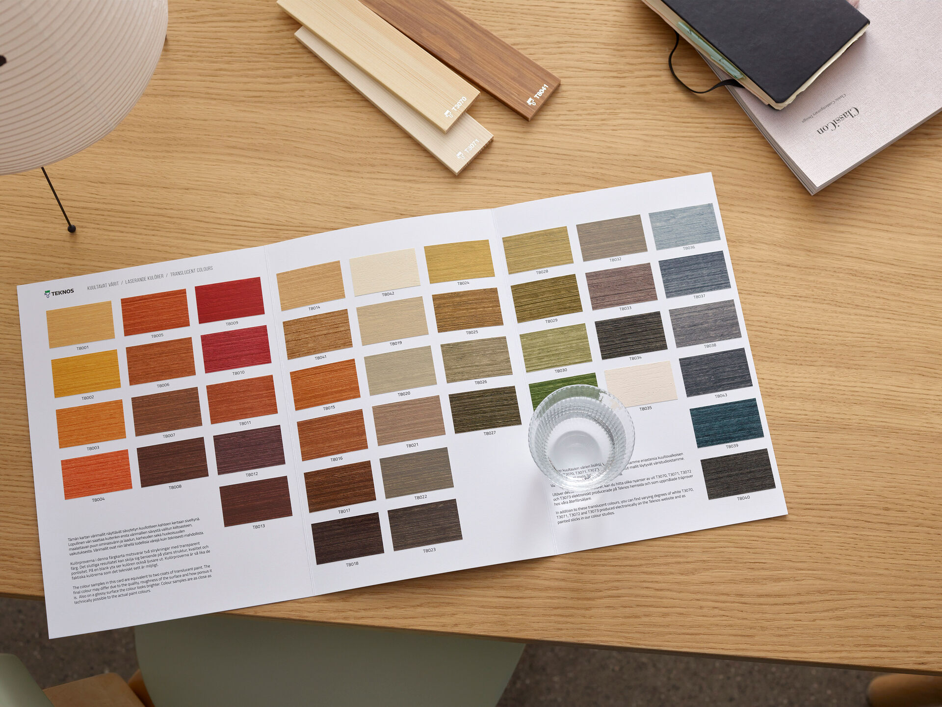 Transparante Teknos kleurenkaart - Teknos